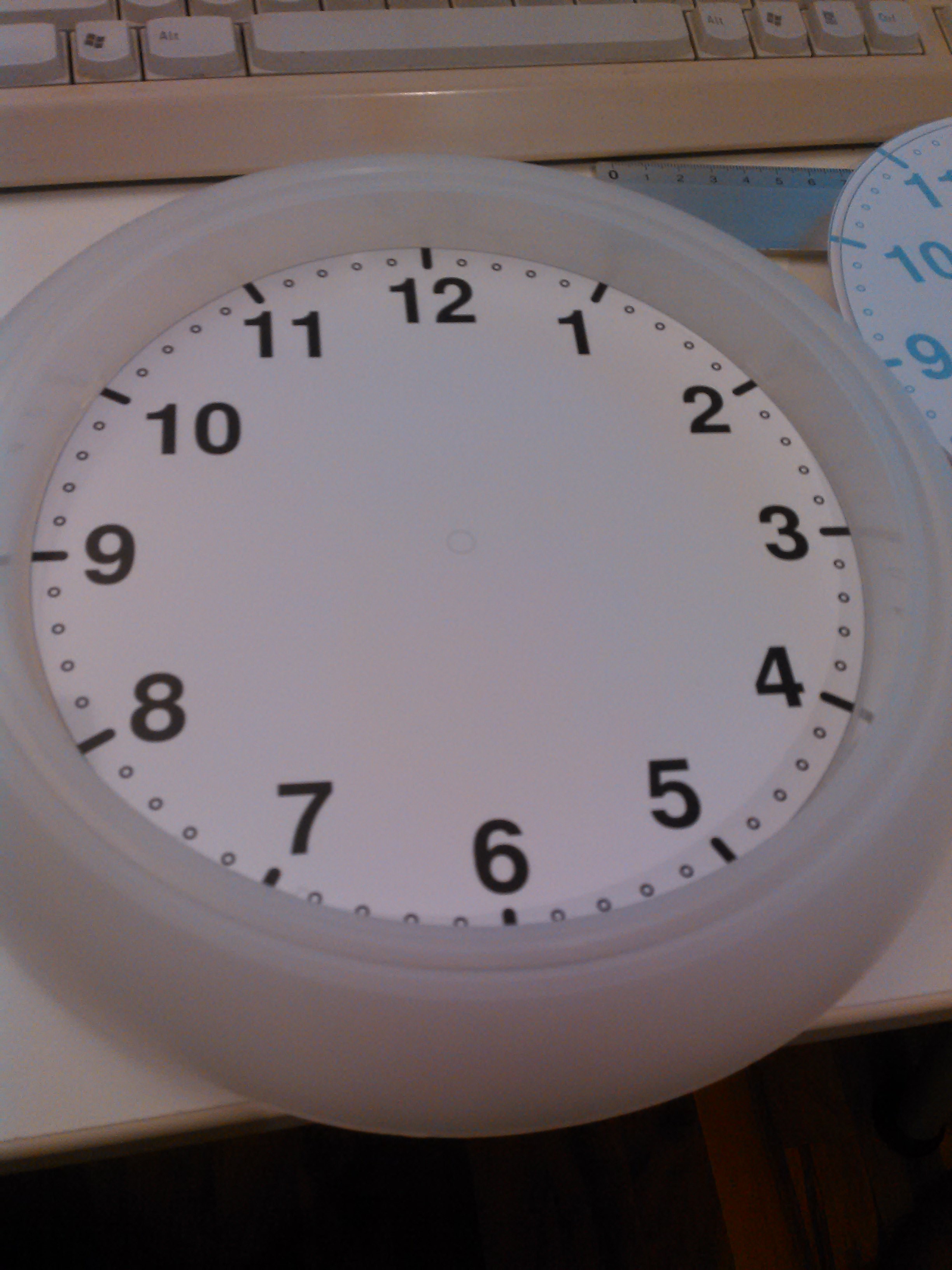 A custom clock face for my kitchen clock made with TikZ in LaTeX ...